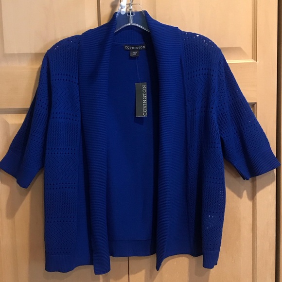 Covington | Sweaters | New Covington Womens Royal Blue Openfront ...